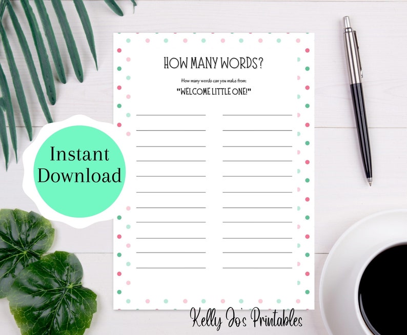 Printable Baby Shower Game Baby Shower Word Game Activities Etsy Printable Baby Shower Game Baby Shower Word Game Activities Etsy