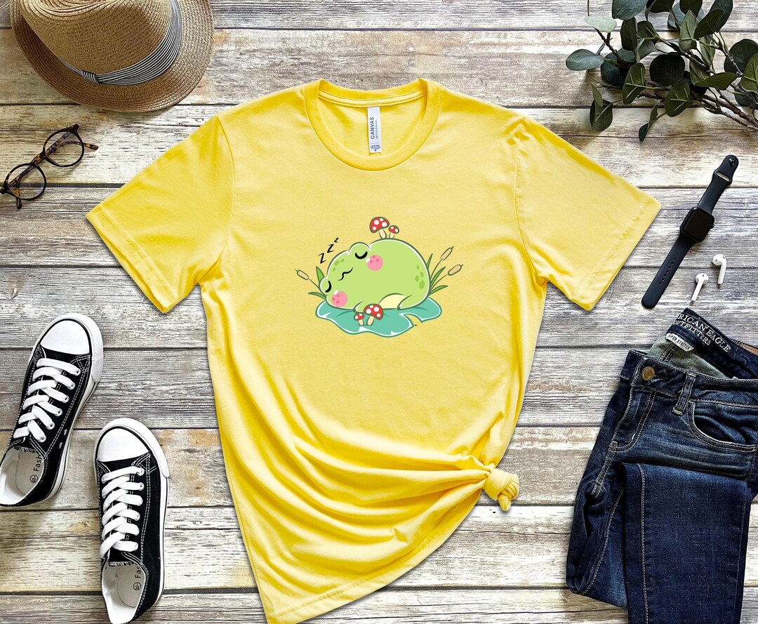 Funny Frog Shirt Gift Frog and Mushroom Shirt Cutr Frog - Etsy