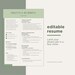 Resume Kit: CV Template With Matching Cover Letter Matcha Edition - Etsy