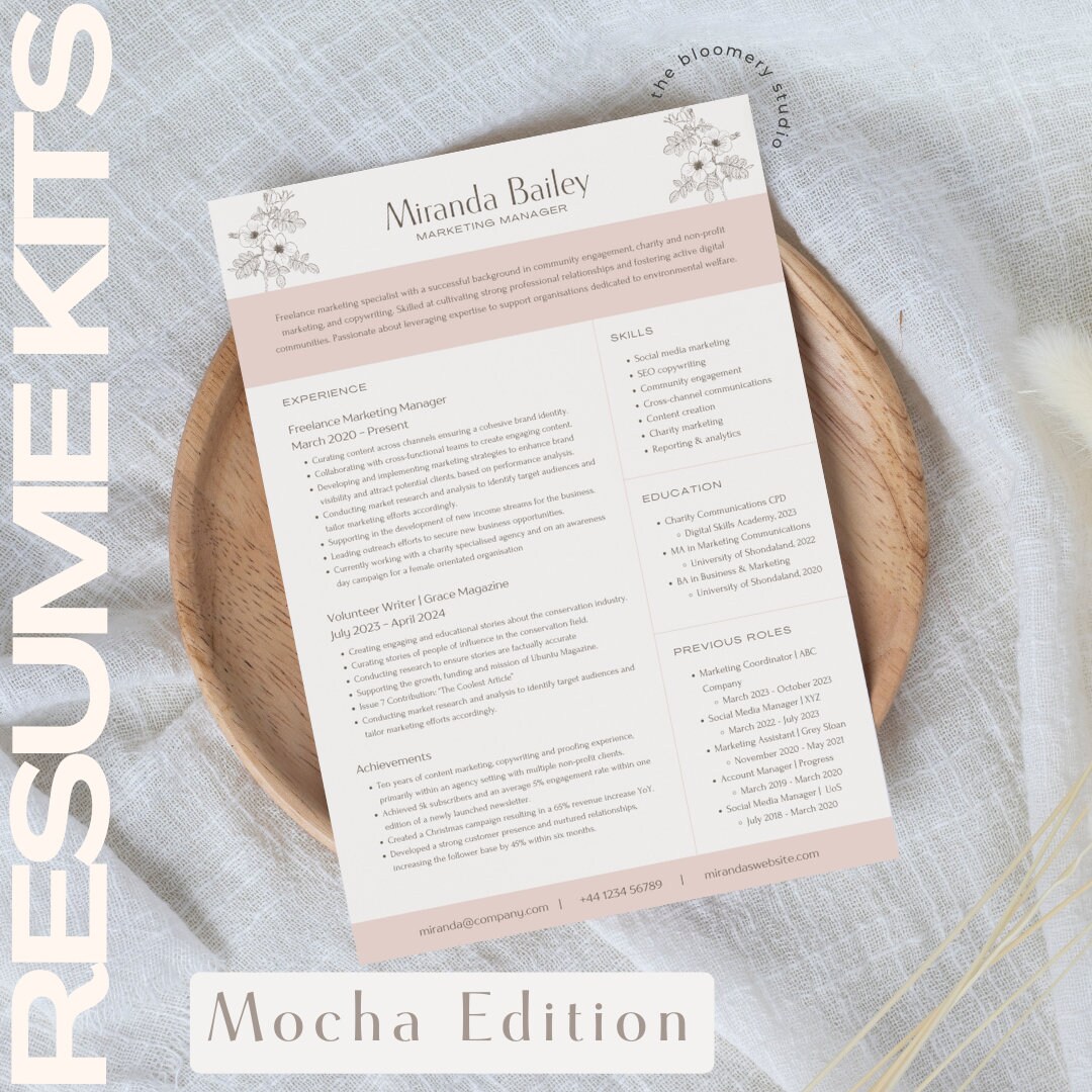 Resume Kits: Resume & Cover Letter Templates Matching CV Job ...
