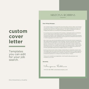 Resume Kit: CV Template With Matching Cover Letter – Matcha Edition - Etsy