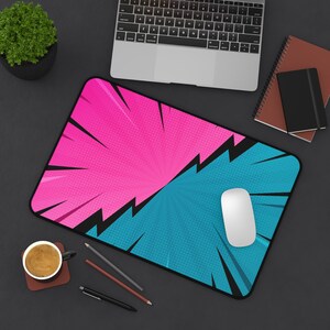 Pop Art Comic Gaming Mouse Pad | Vibrant & Fun Desk Accessory | Perfect ...