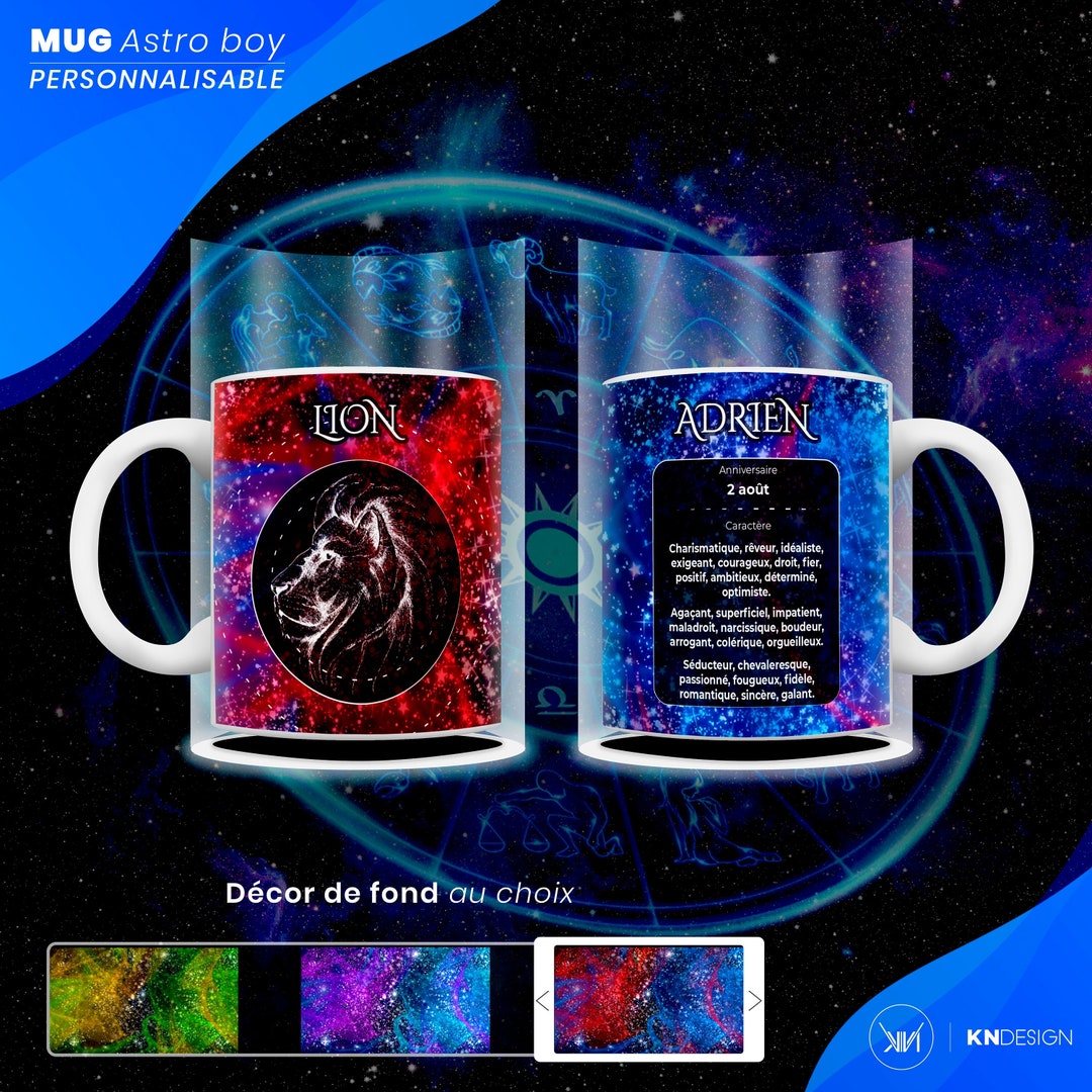 MUG Astro Boy Customizable LION Astrological Mug Gift for - Etsy