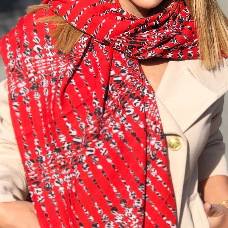 Red White Blue Scarf - Etsy