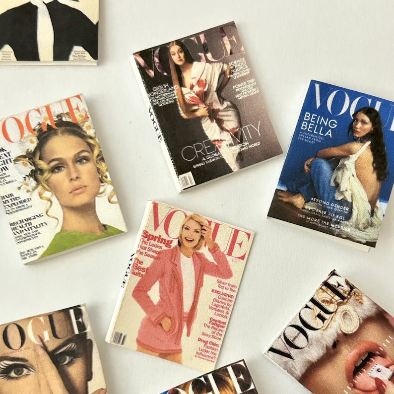 Miniature Art Deco Fashion Magazines, DIY Printable PDF Template for 1: ...