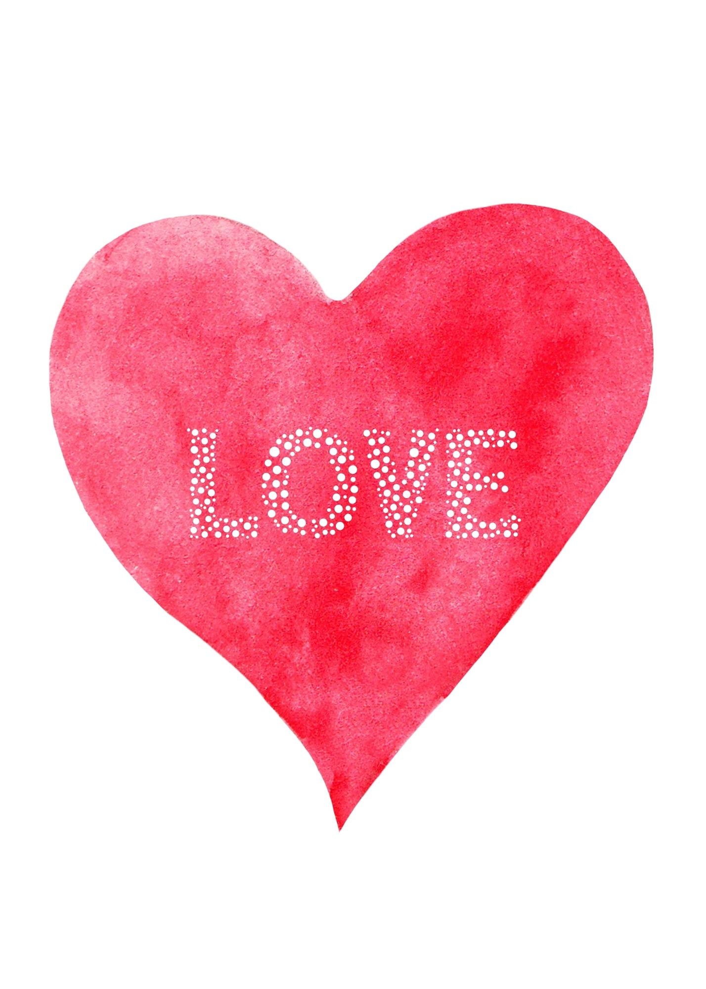 Love Printable Art Set, Heart Wall Art, Downloadable Print, Instant ...