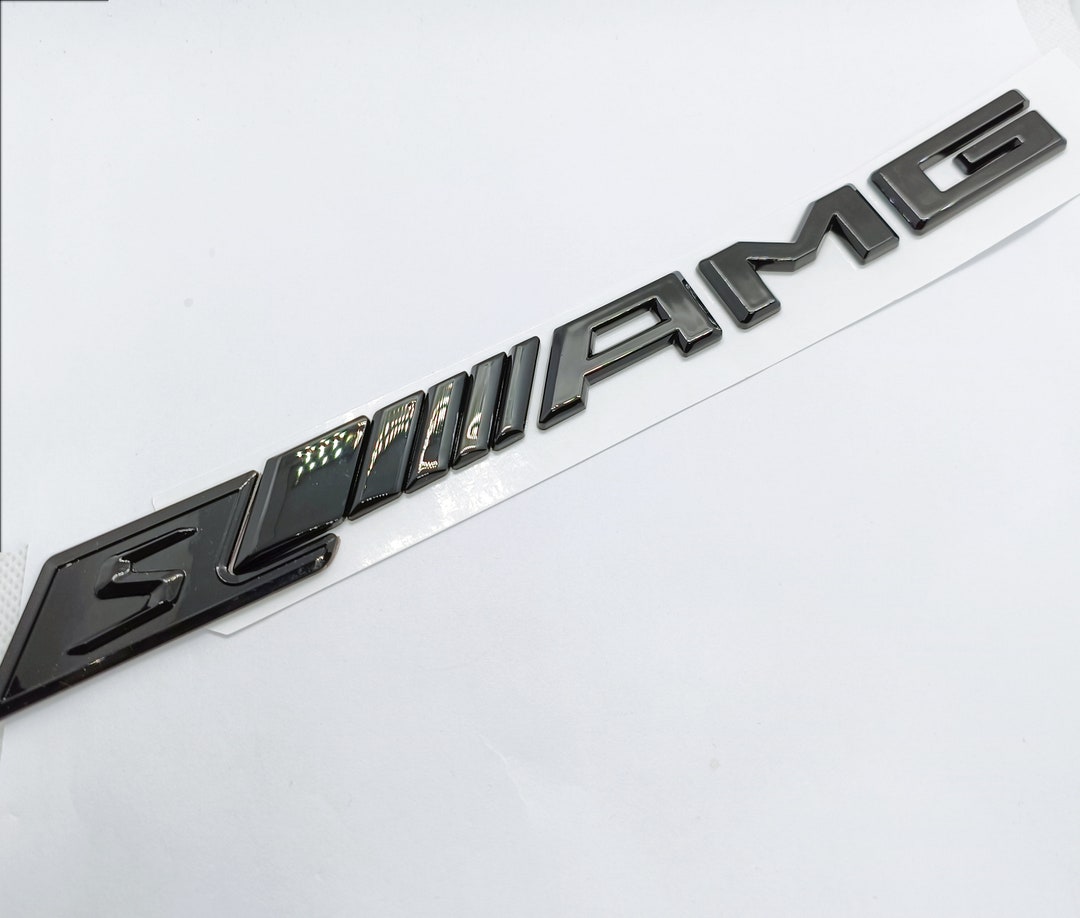 Logo S AMG Trunk Emblem Gloss Black Sticker - Etsy