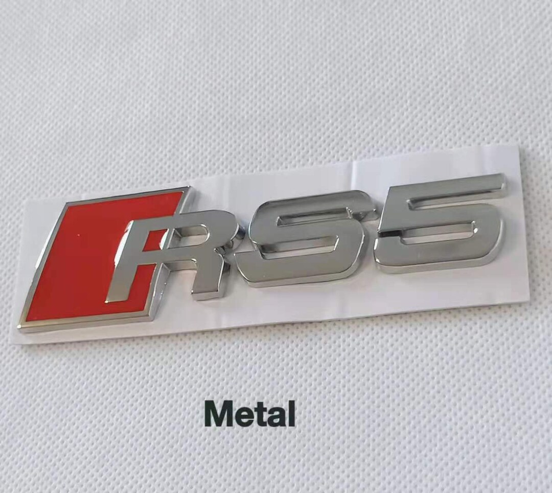 RS5 Logo Chrome Badge Emblem Sticker Tailgate Metal Rear - Etsy