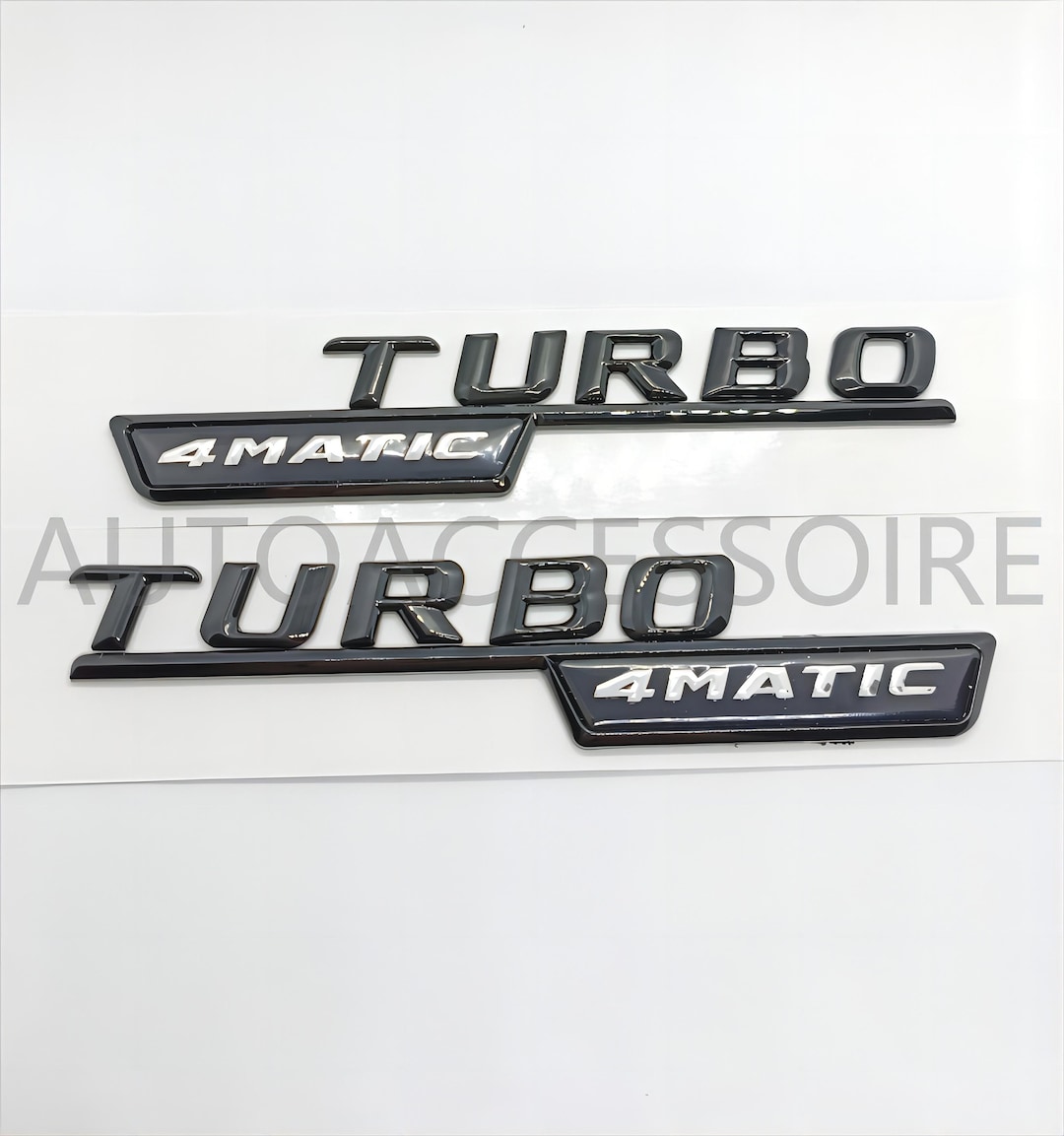 2 Logo Turbo 4matic 140mm AMG GT Emblem Glossy Black - Etsy UK