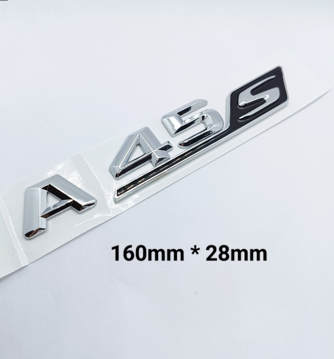 1 Logo A45s Amg Chrome Emblem Sticker Logo Install 3d Trunk - Etsy