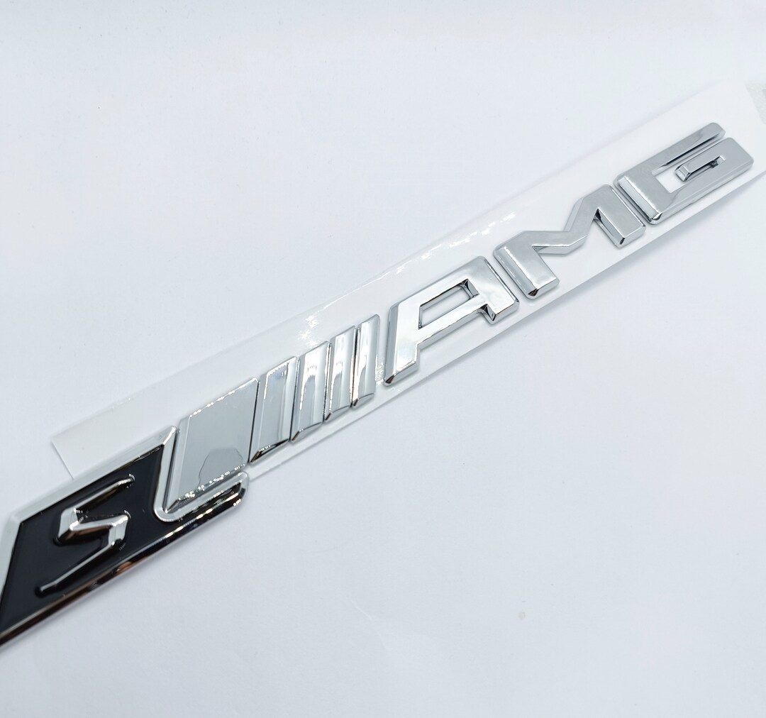 Logo S AMG Trunk Emblem Chrome Sticker - Etsy