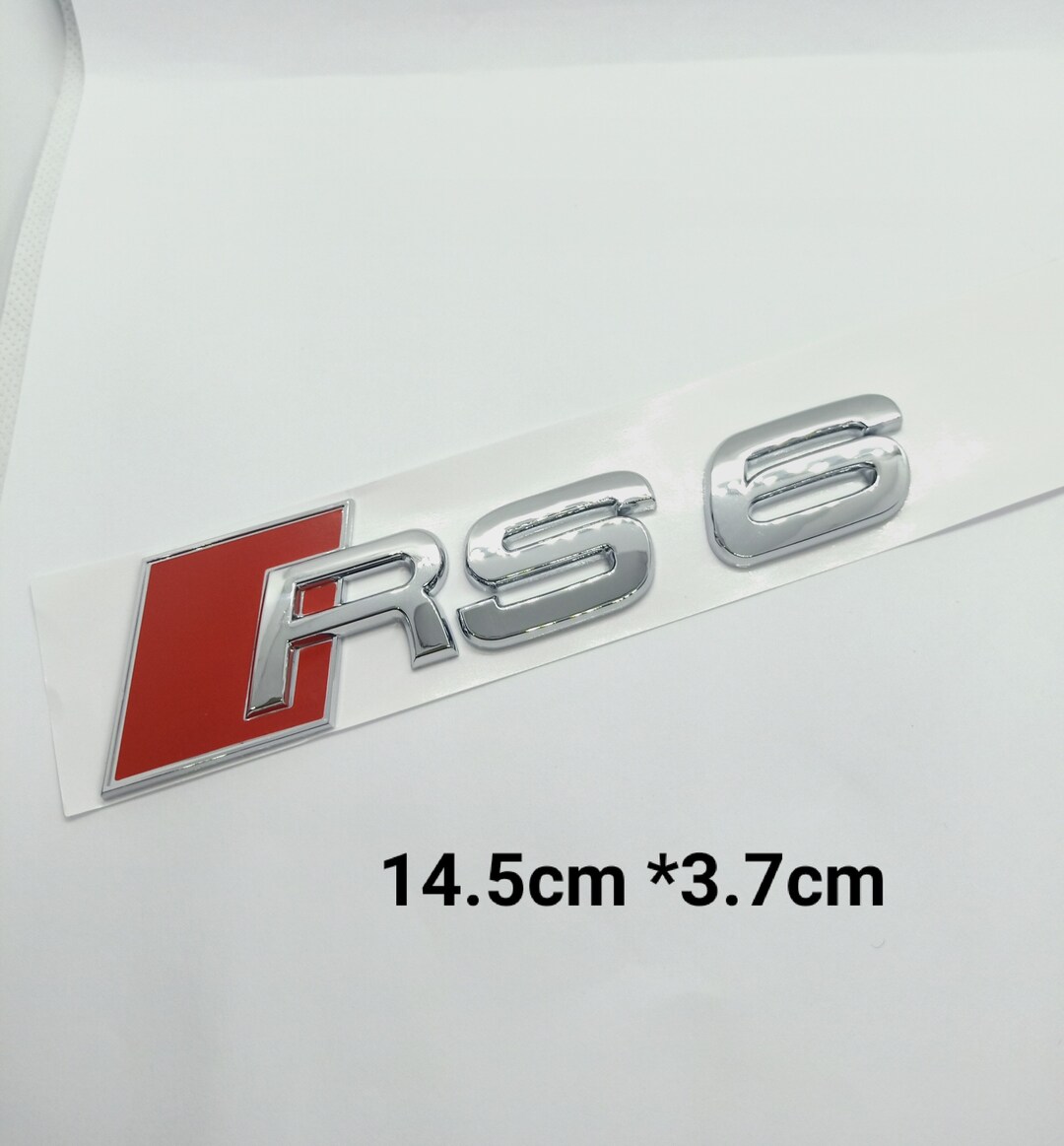 RS6 Chrome Logo Badge Emblem Sticker Rear Tailgate - Etsy