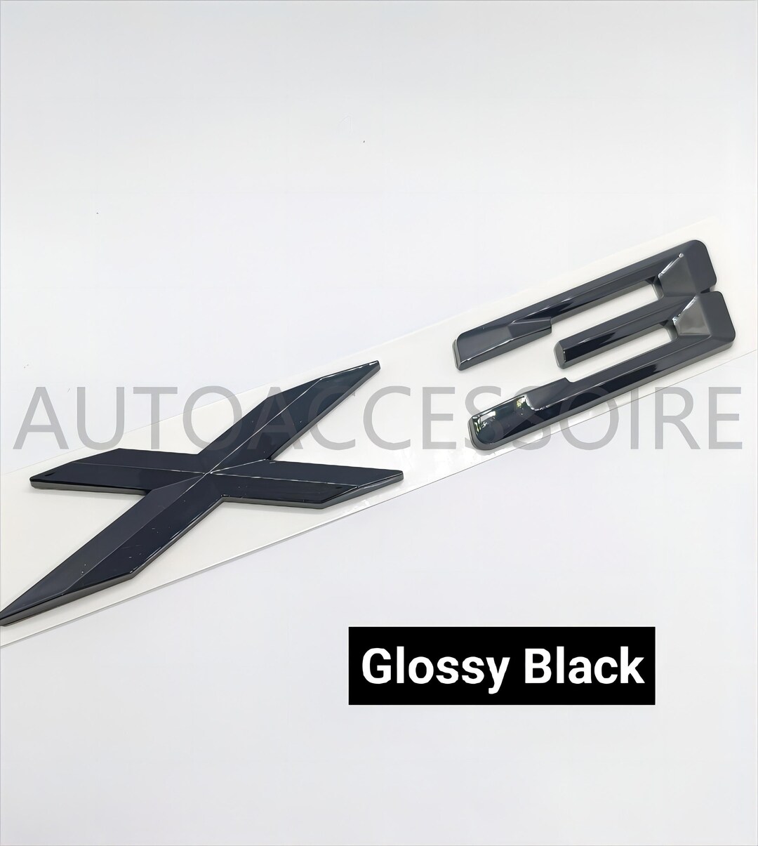 X3 Logo X Logo Emblem Glossy Black Sticker - Etsy