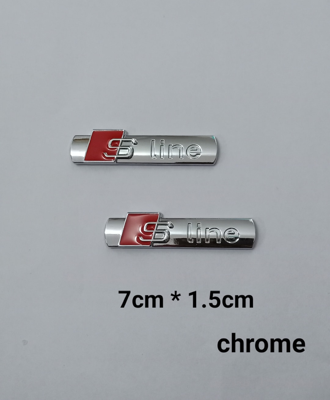 2 Logo S Line Emblem Badge Adhesive Sline Metal Chrome - Etsy