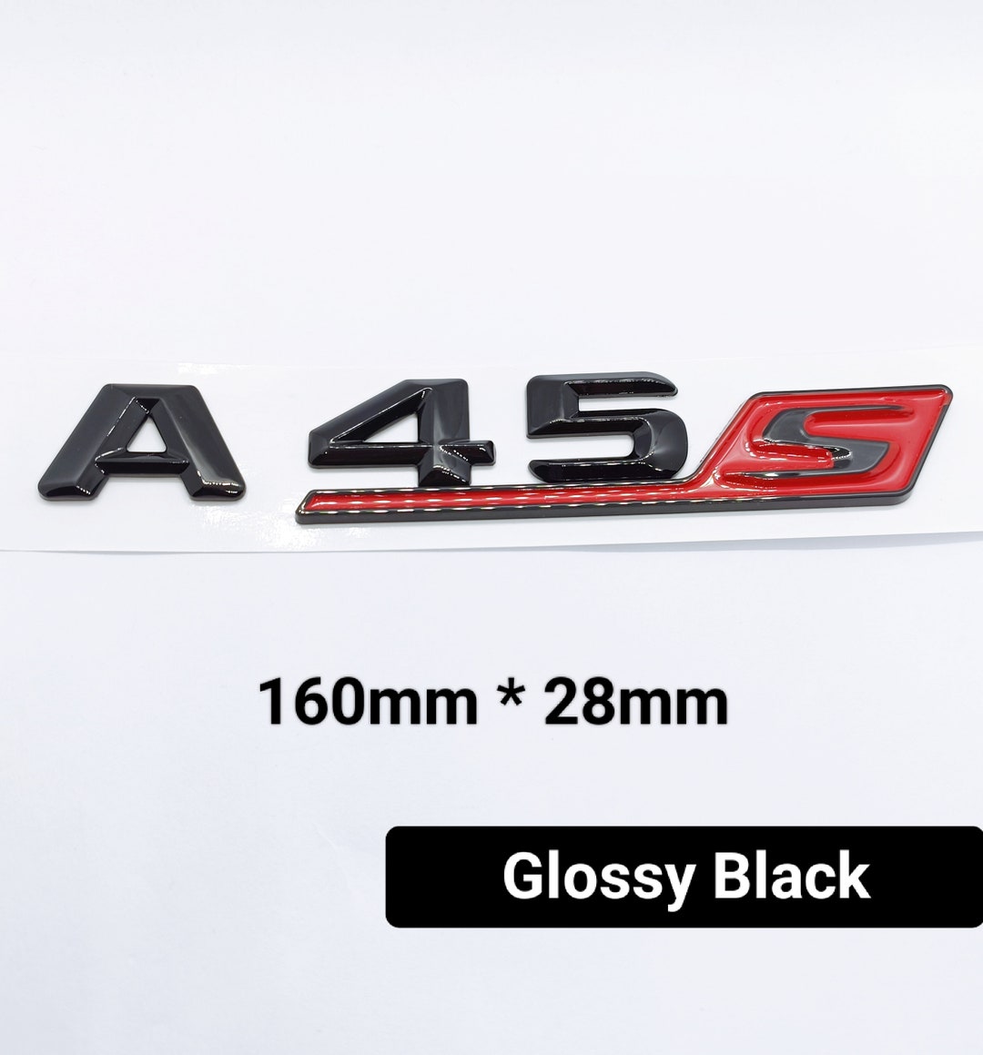1 Logo A45s Amg Glossy Black Emblem Sticker Logo Install 3d Trunk - Etsy