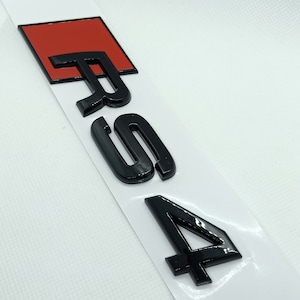RS4 Logo Gloss Black Badge Emblem Sticker Rear Tailgate - Etsy