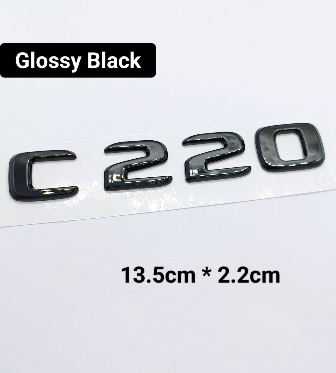 Logo C220 Sticker Glossy Black Sticker Badge Logo Emblem Flat AMG - Etsy