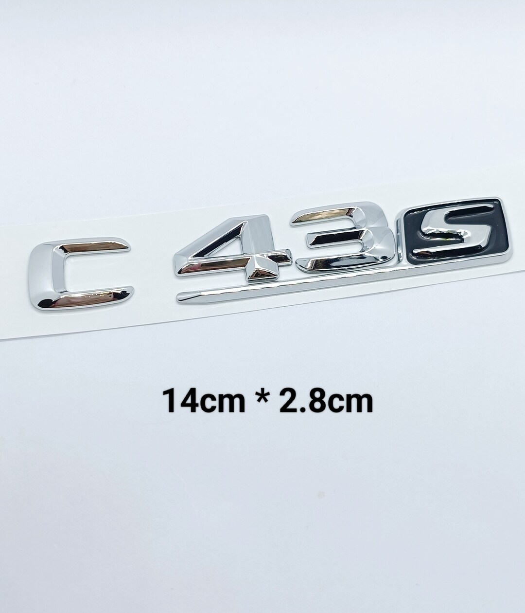 1 Logo C43s Amg Chrome Emblem Sticker Logo Install 3d Trunk - Etsy