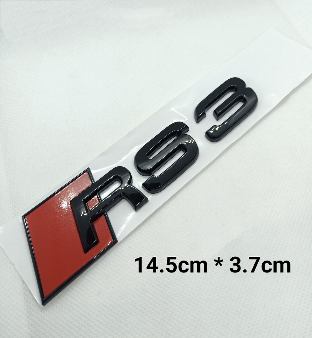 RS3 Logo Sticker Emblem Rear Gloss Black. - Etsy