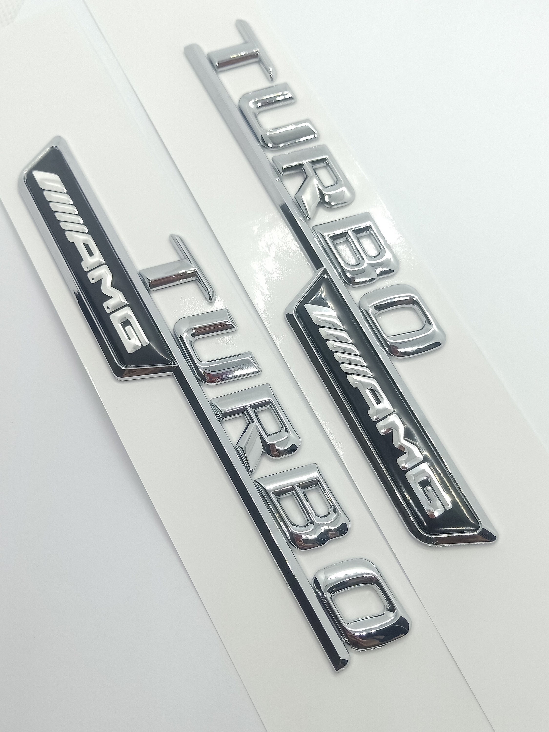 2 Turbo AMG Mercedes Logo Chrome Emblem 140mm A200 A250 A45 AMG - Etsy