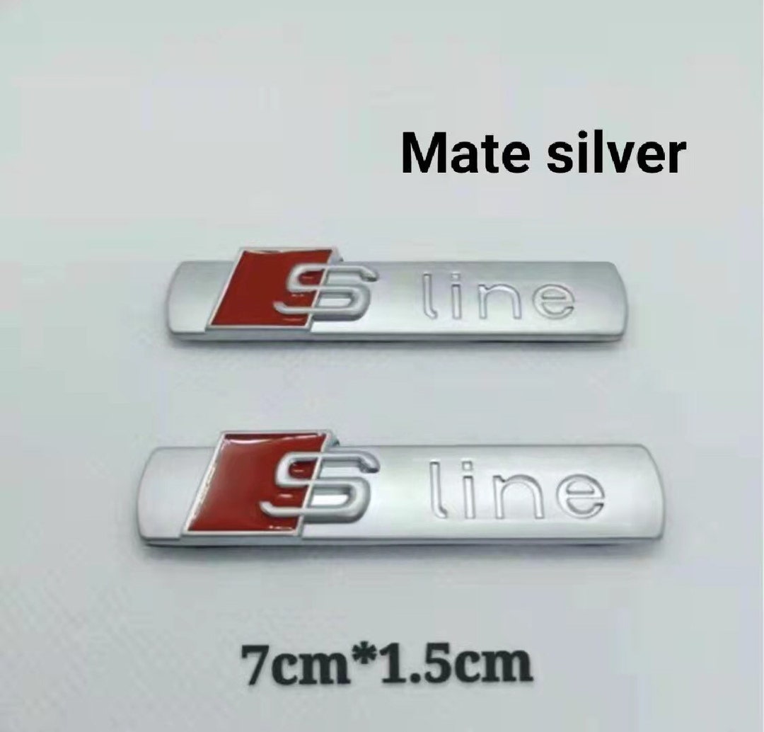 2 Logo S Line Emblem Badge Adhesive Sline Metal Silver Matt - Etsy