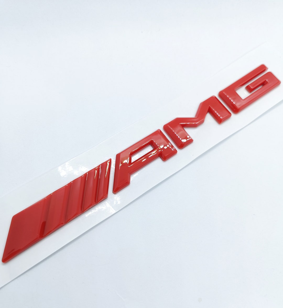 AMG Mercedes Logo Red Flat Emblem - Etsy
