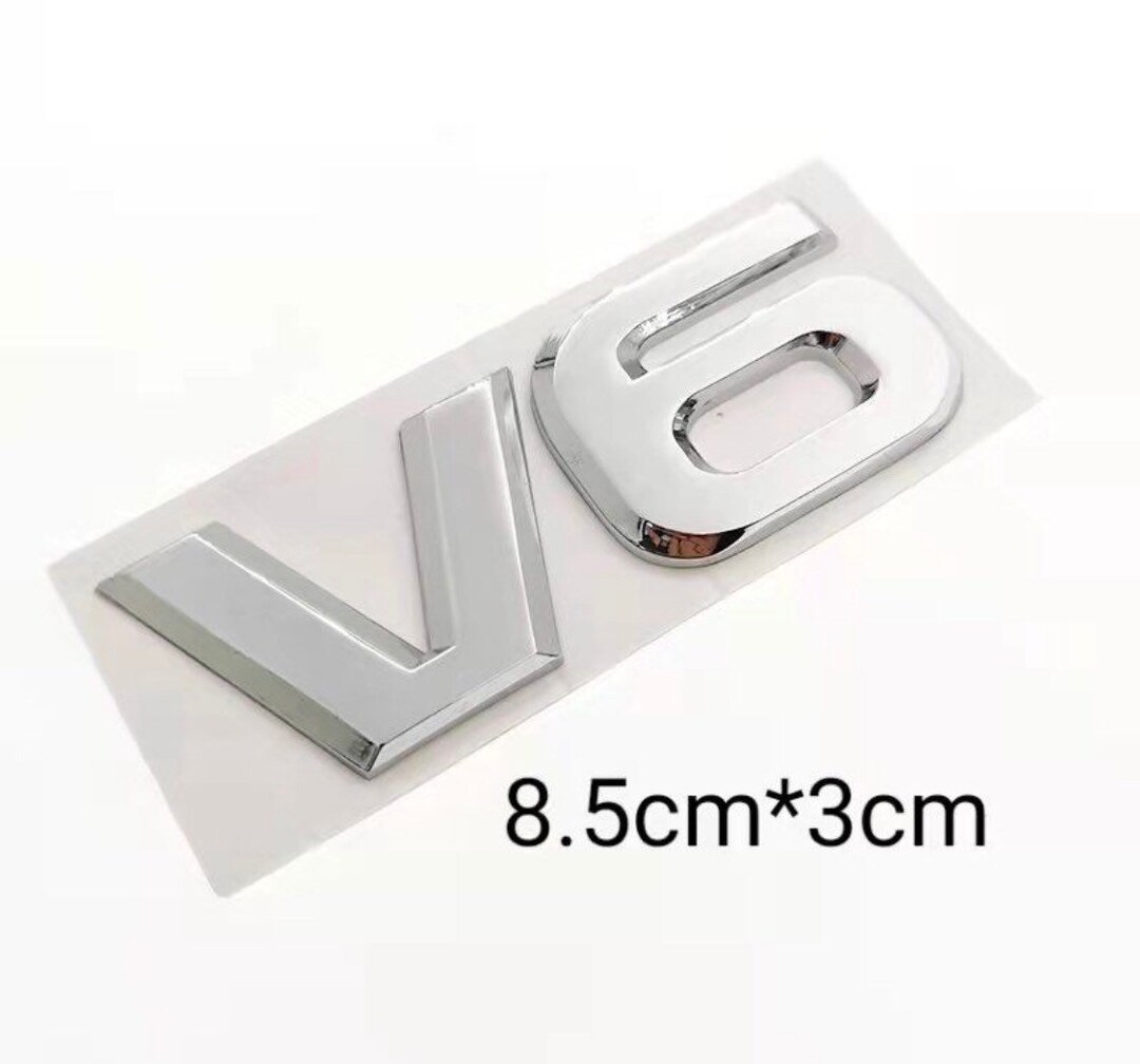 V6 3D Chrome Metal Emblem Logo - Etsy Australia