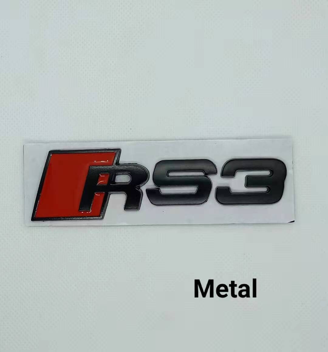 RS3 Logo Matte Black Badge Emblem Rs3 Metal Tailgate Sticker - Etsy