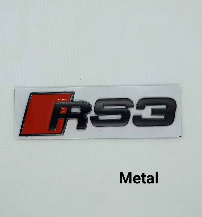 RS3 Logo Matte Black Badge Emblem Rs3 Metal Tailgate Sticker - Etsy