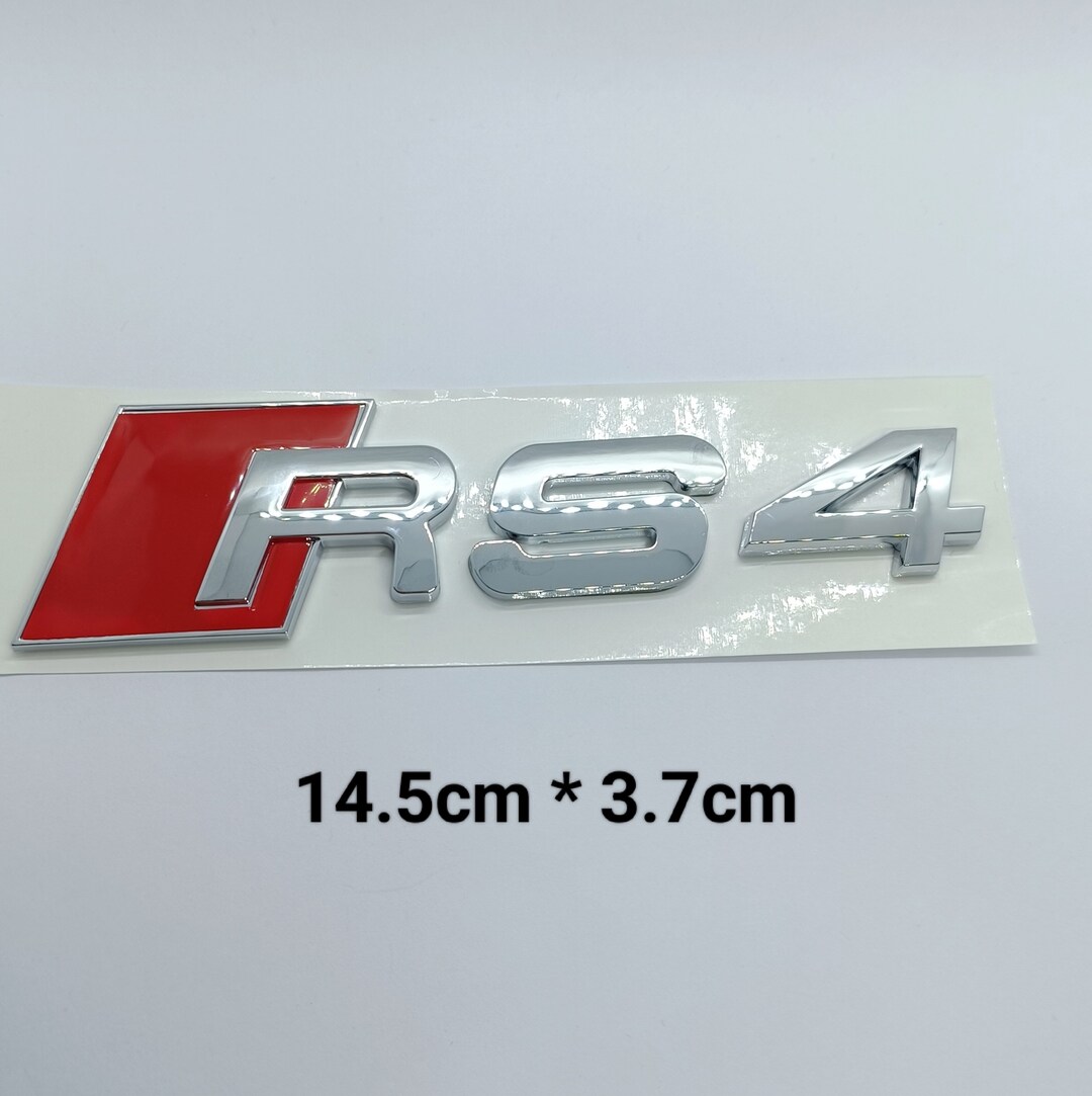 RS4 Logo Chrome Badge Emblem Sticker Rear Tailgate - Etsy