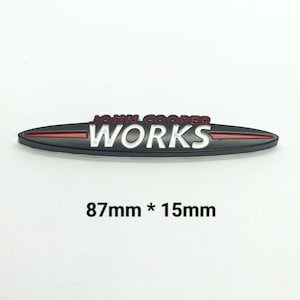 Logo Mini//-john-cooper-works//-jcw// Metal Emblem 87mm Wings for ...