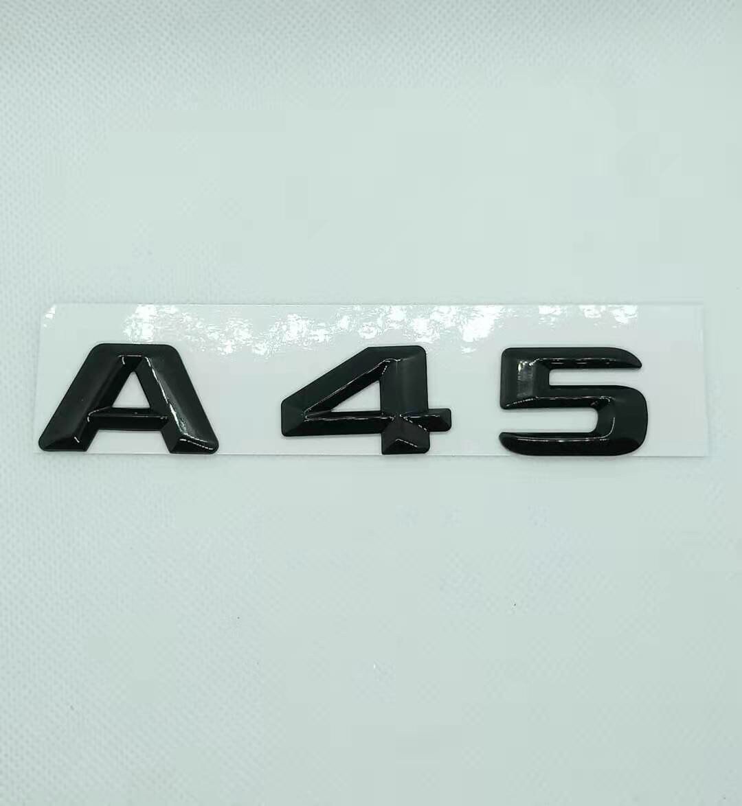 Logo A45 Sticker Decal Black Glossy 3D Badge Logo Emblem AMG - Etsy