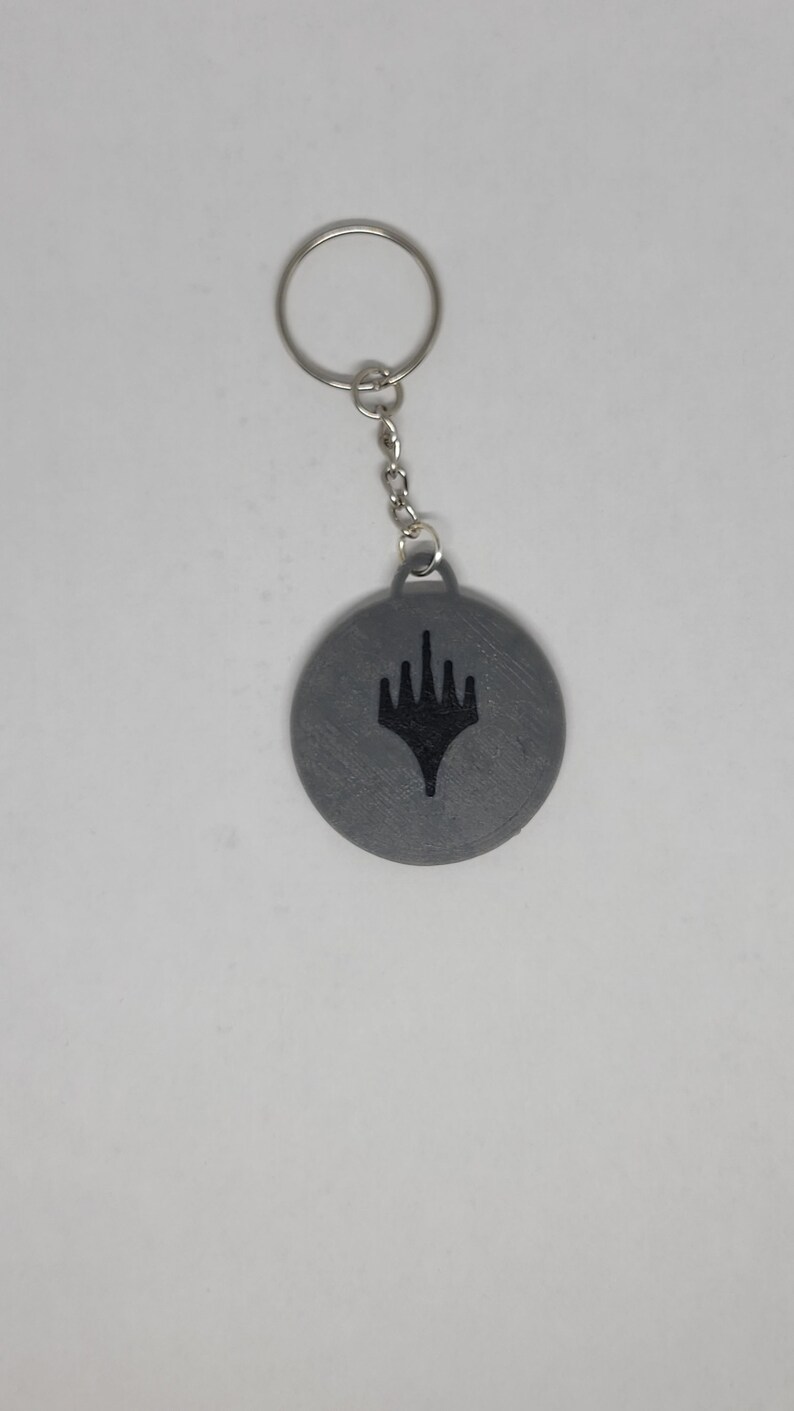 Magic the Gathering Keychain Swamp Black Mana Symbol Logo Key Chain MTG ...