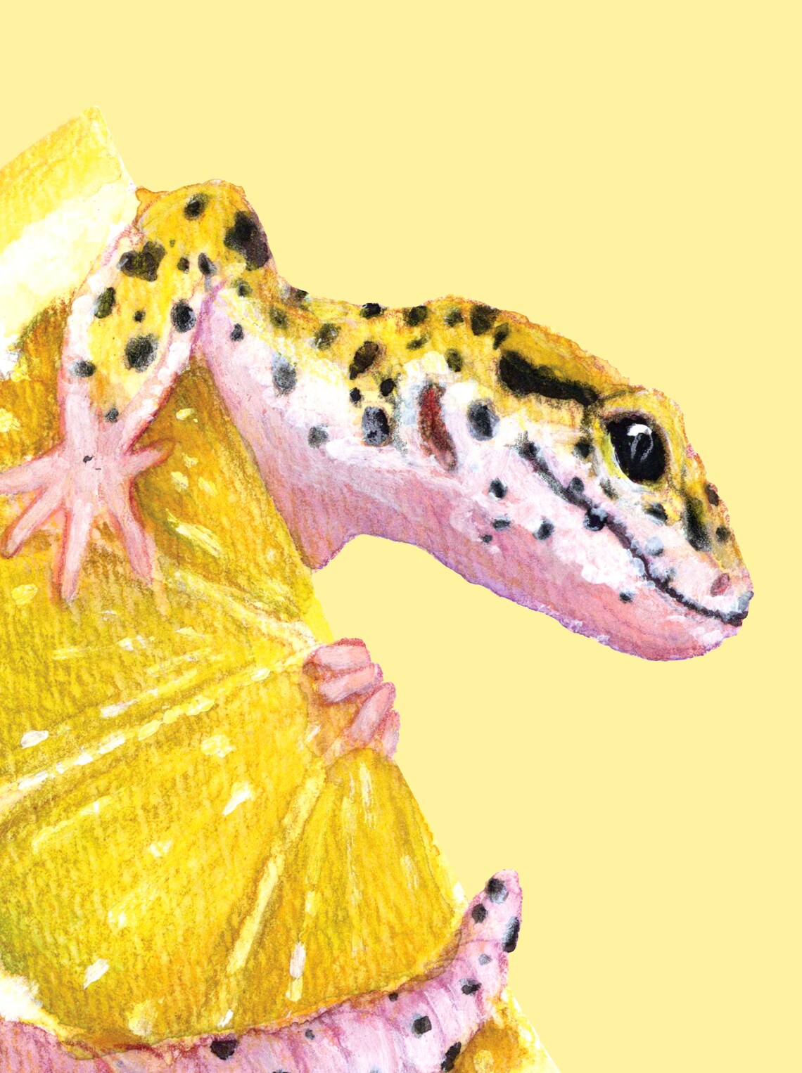 Leopard Gecko Print Fruit Print Digital Prints Wall Art - Etsy