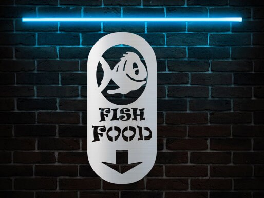 Fun Fish Food Sign SVG/DXF Plasma - Etsy