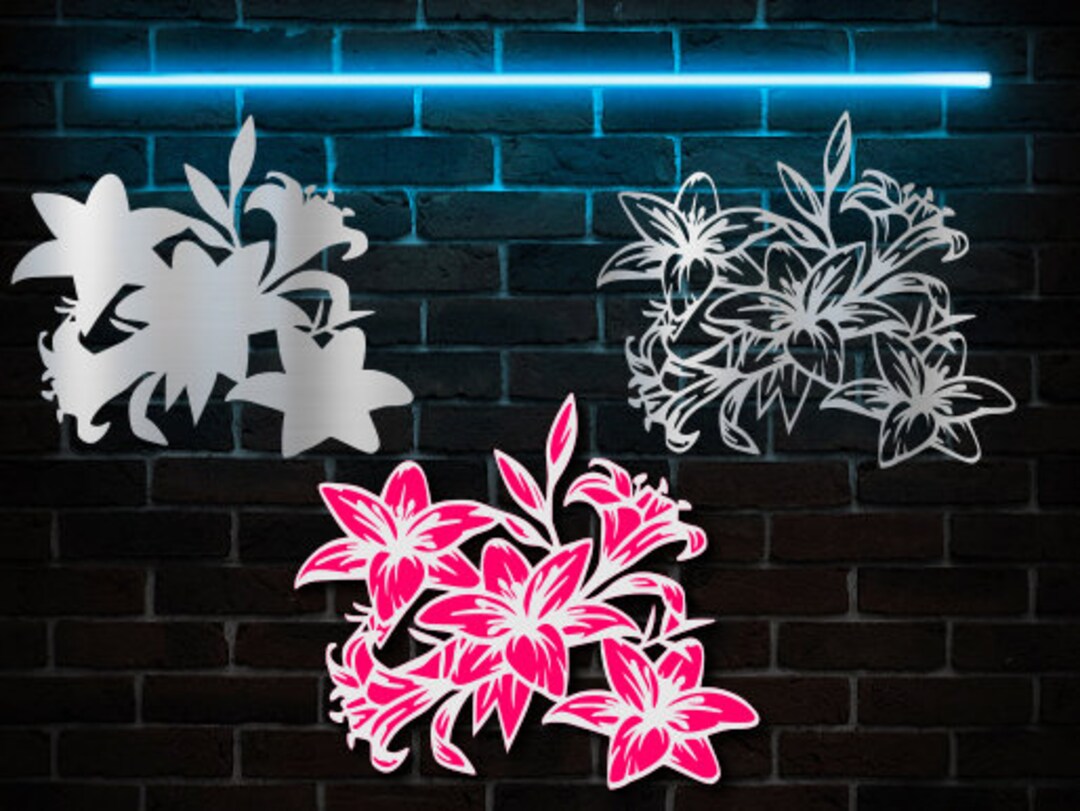 Stargazer Lily 2 Piece Sign SVG/DXF Plasma - Etsy