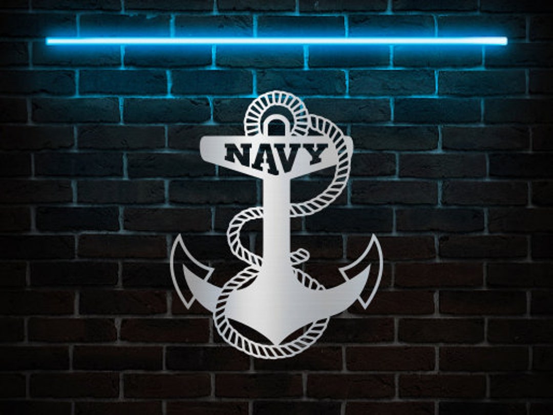 Navy Anchor Sign SVG/DXF Plasma - Etsy