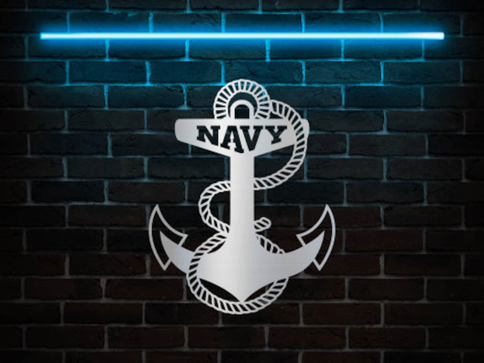 Navy Anchor Sign SVG/DXF Plasma - Etsy