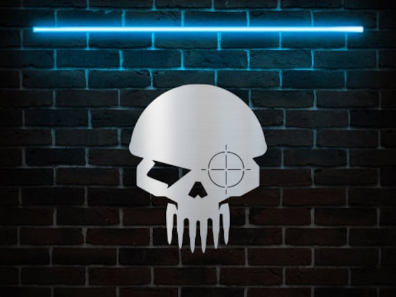 Crosshair Skull Sign SVG/DXF Plasma - Etsy