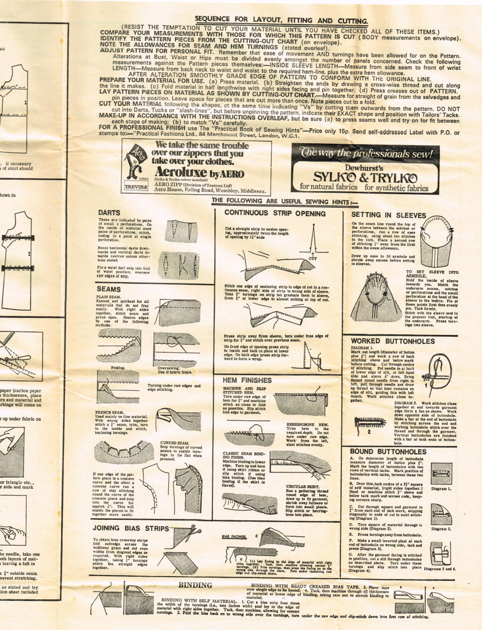 Original Vintage 1960s Sewing Pattern (complete) - Pattern Practical No ...