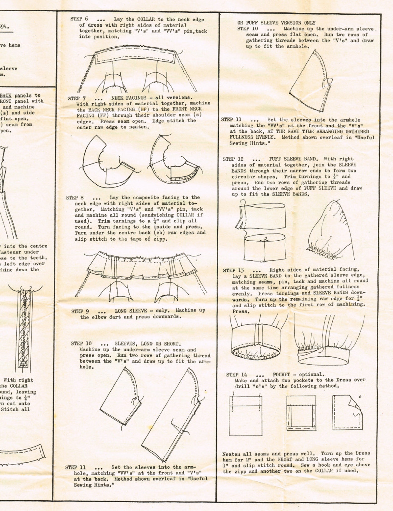 Original Vintage 1960s Sewing Pattern (complete) - Pattern Practical No ...