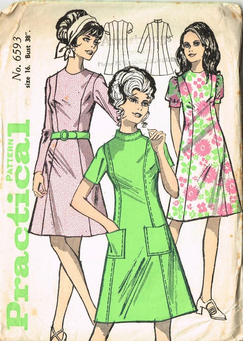 Original Vintage 1960s Sewing Pattern (complete) - Pattern Practical No ...