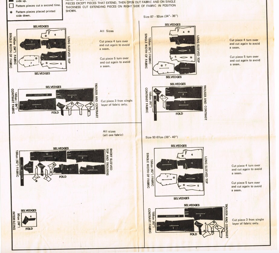 Original Vintage 1970s Sewing Pattern (complete) - Pin Point Patterns ...