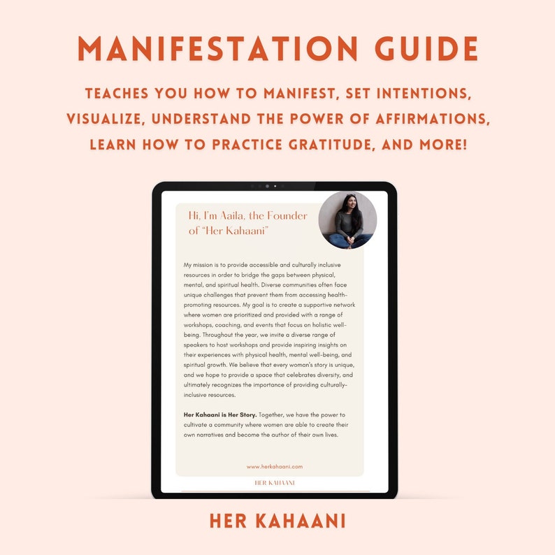 Digital Manifestation Journal, Manifestation Guide, Law of Attraction ...