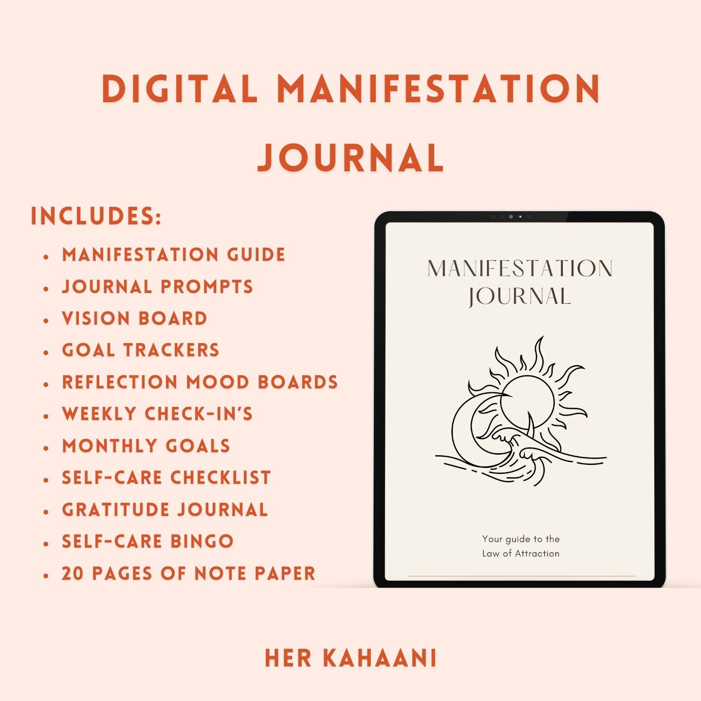 Digital Manifestation Journal, Manifestation Guide, Law of Attraction ...