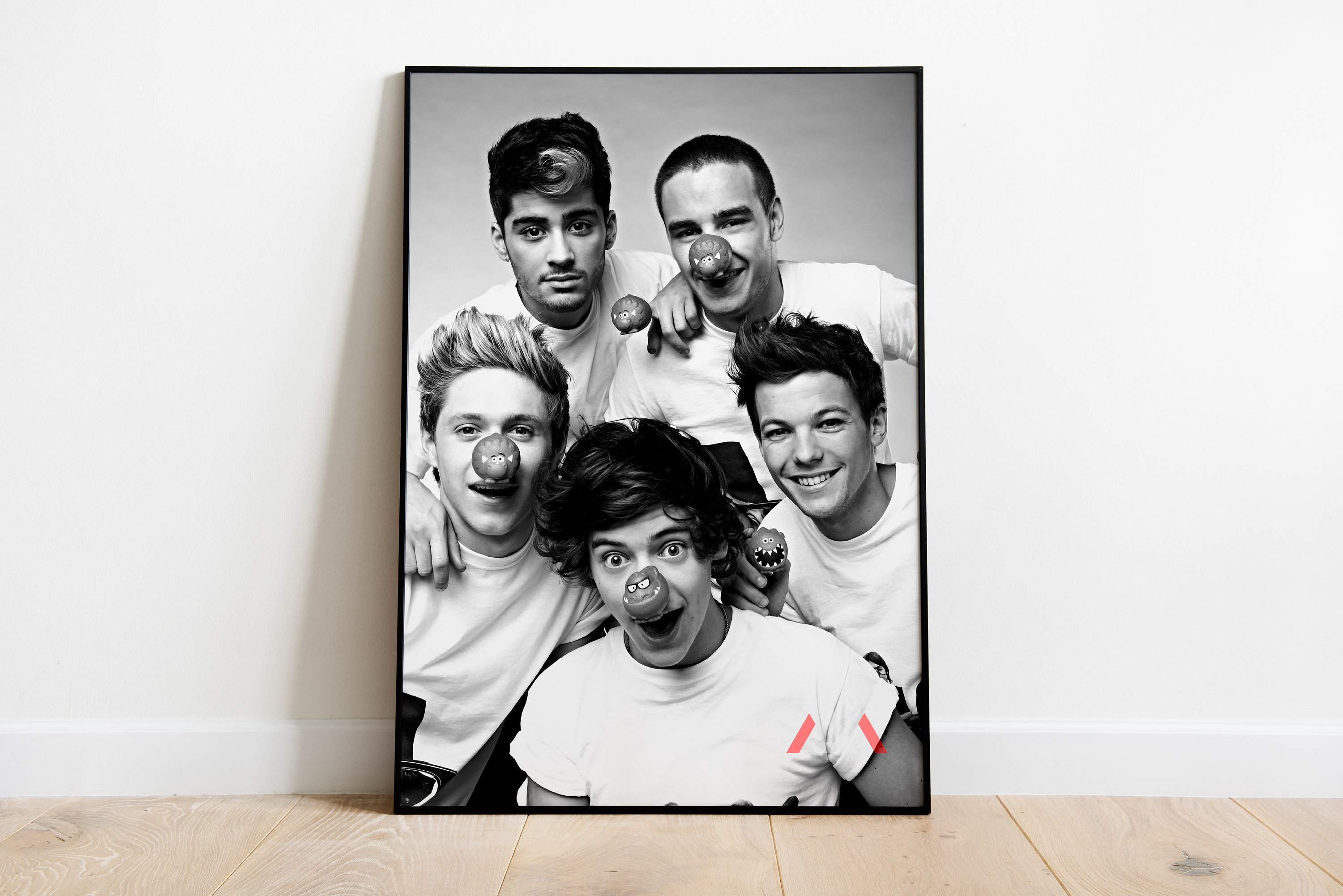 1d Logo Black And White Floral