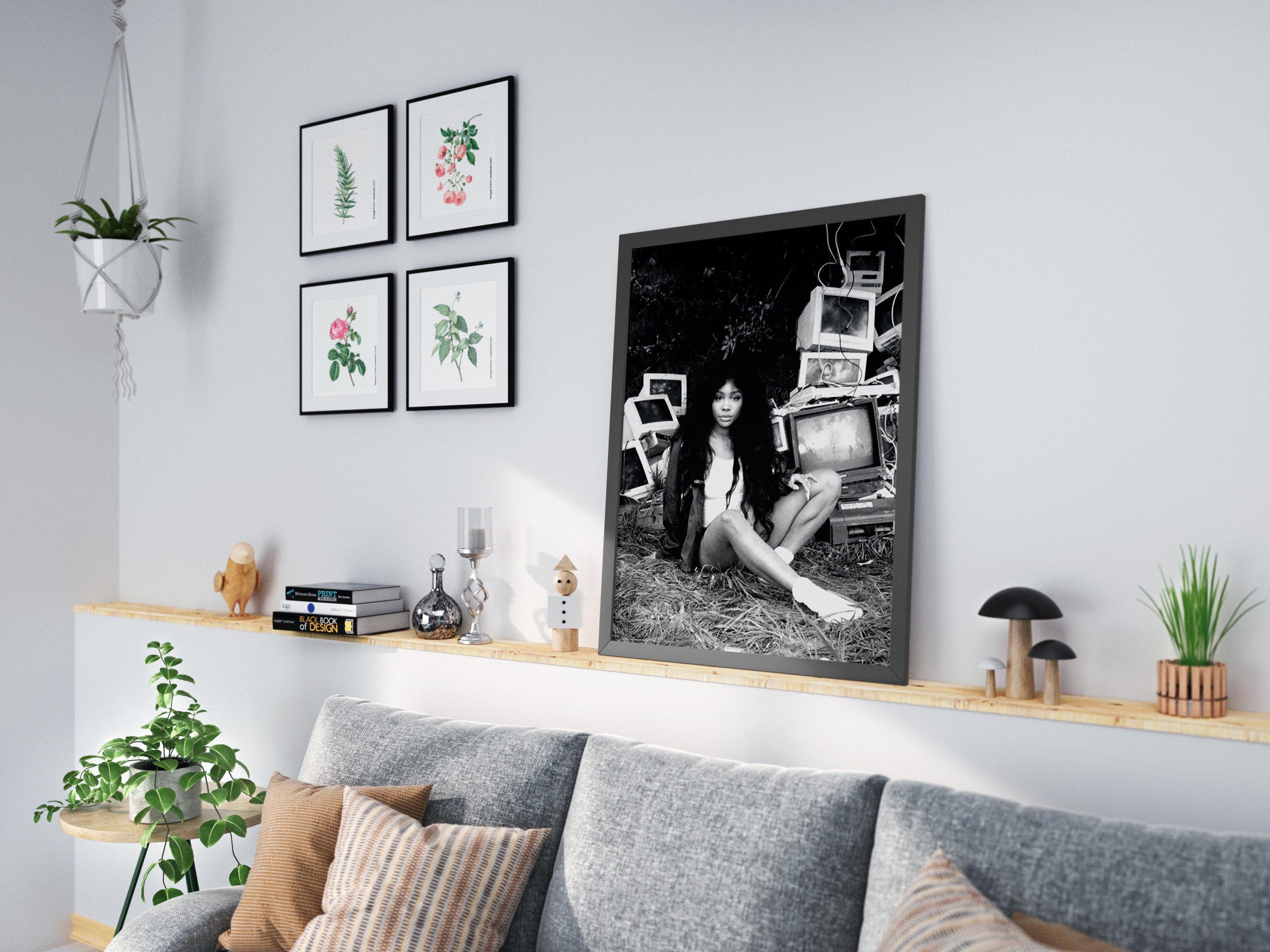 Sza Ctrl Poster, Black And White, Sza Print, Music Room Decor, Feminist ...