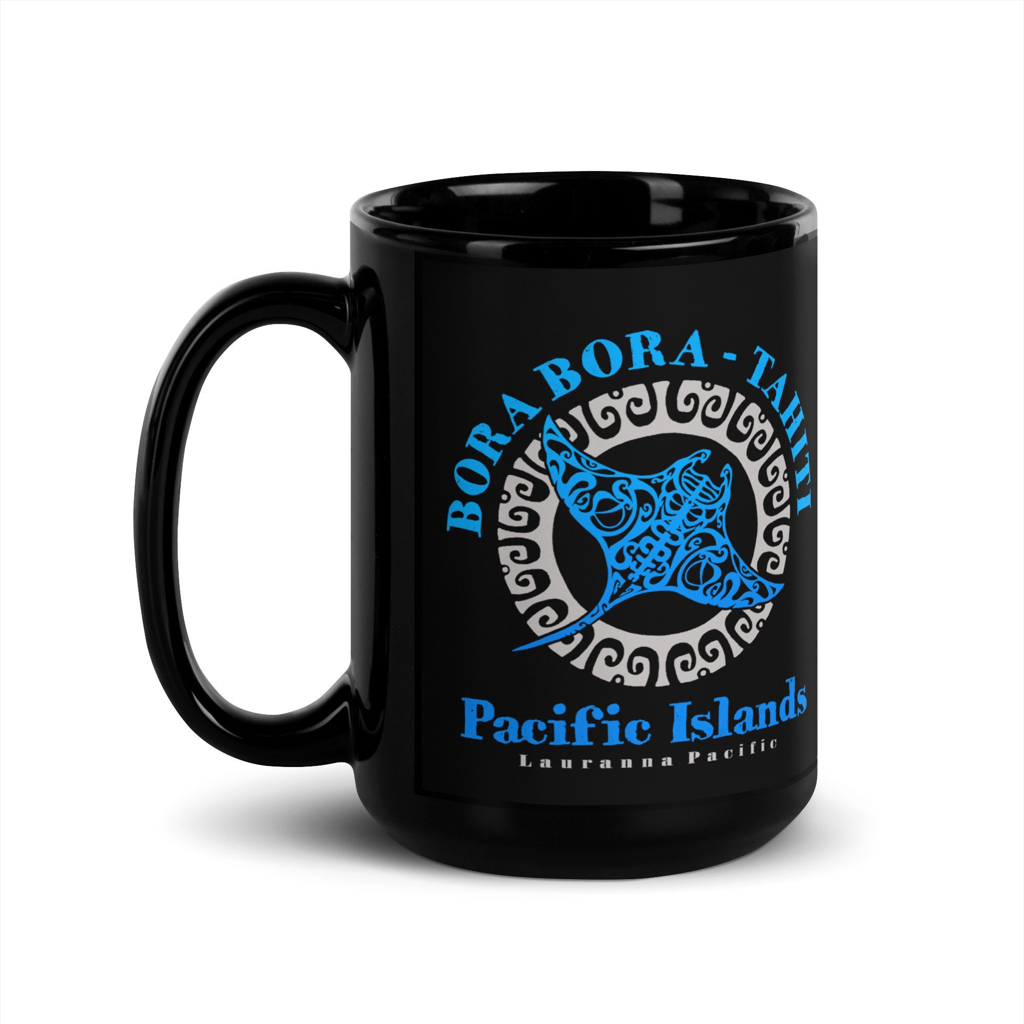 Manta Ray Bora Bora Tahiti Tribal Tattoo Black Coffee Mug - Etsy