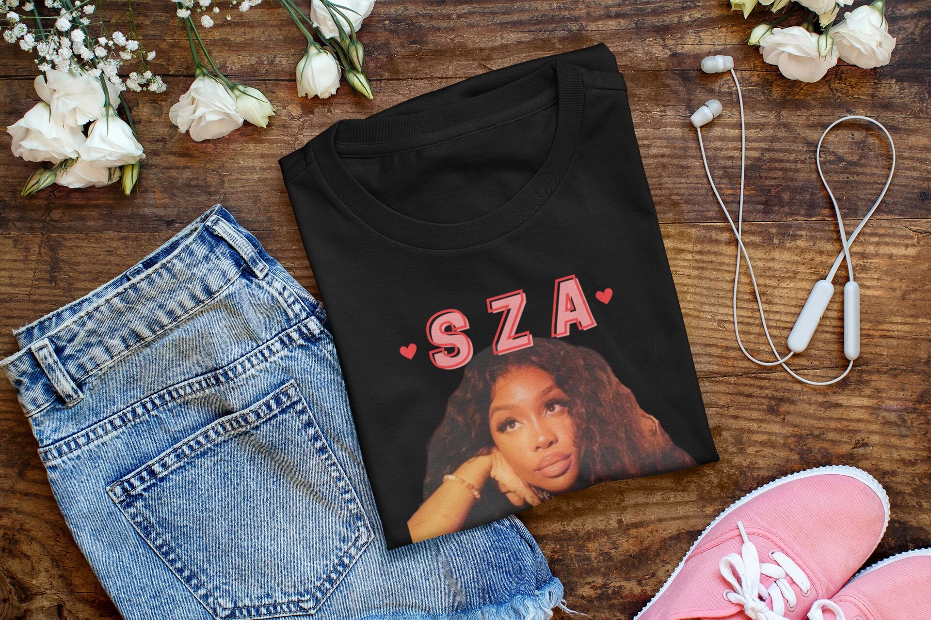 Vintage Aesthetic SZA Graphic T-shirt | SZA Singer Unisex Softstyle T ...