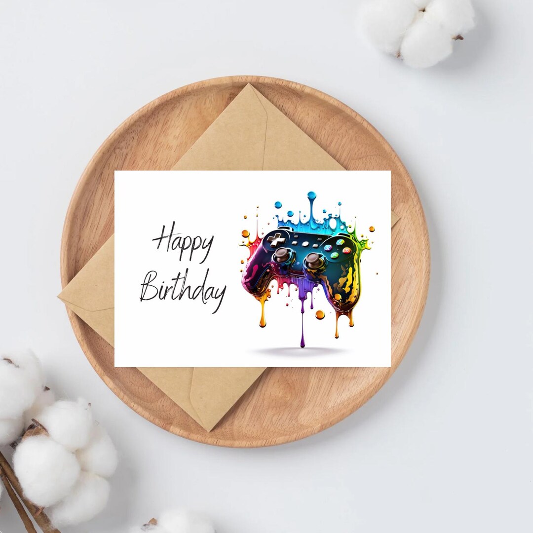 Happy Birthday Gamer | Game Controller Greeting Cards | Teenager Card ...